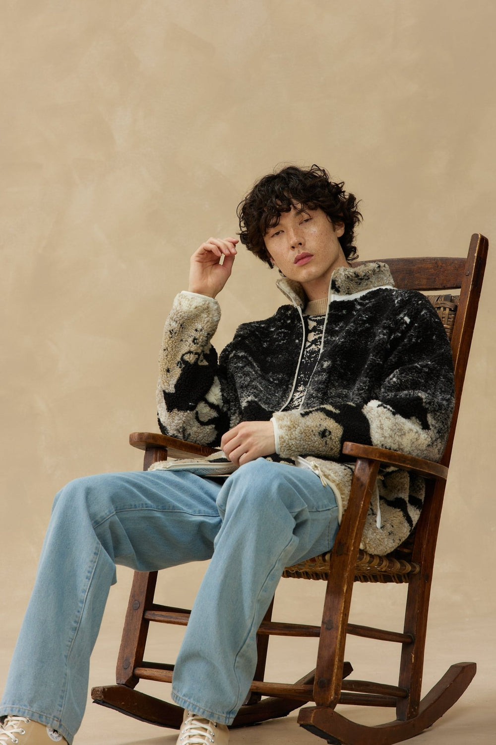 Printed Terry Fleece Jacket Wild Horses | Kuwalla Tee